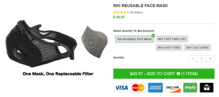 R95 Reusable Face Mask by Self Reliance Association